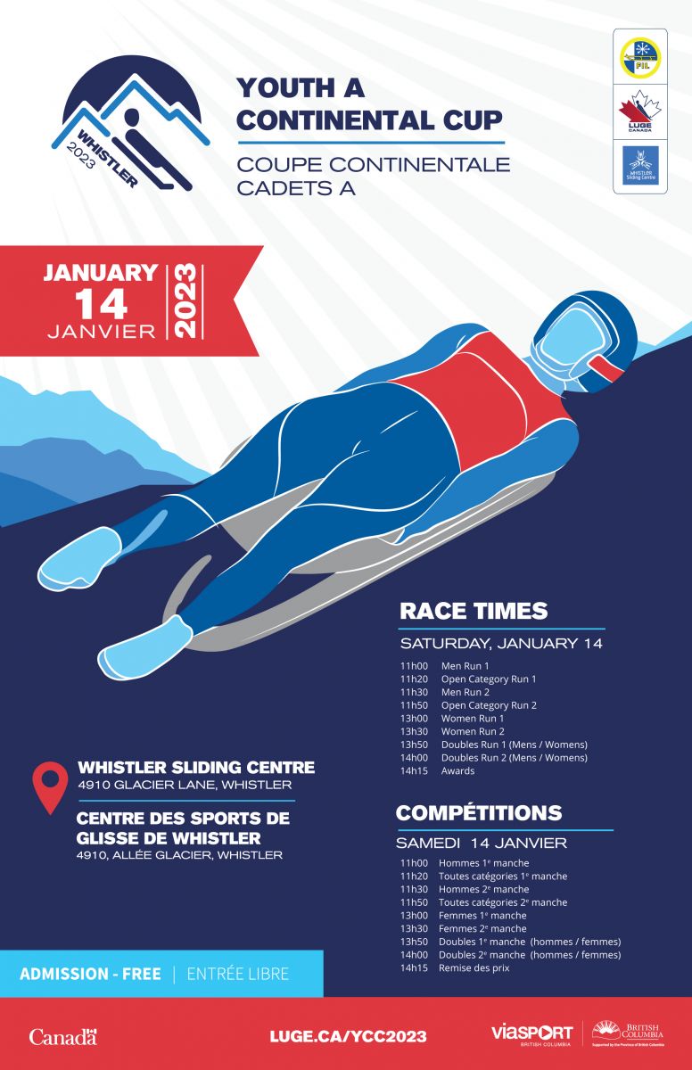 Youth A Continental Cup Whistler 2023 Luge Canada